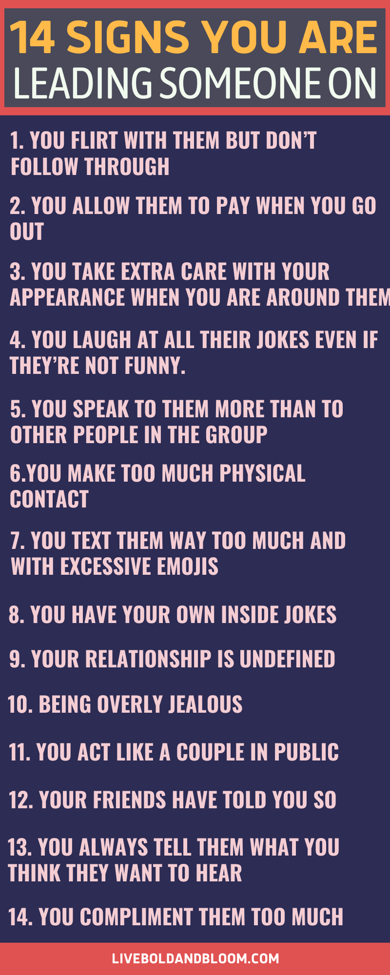 14 Signs You Are Leading Someone On